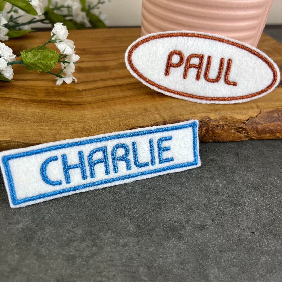 Custom Vintage Name Patch, Uniform Name Patch, Iron on Name Patch ...