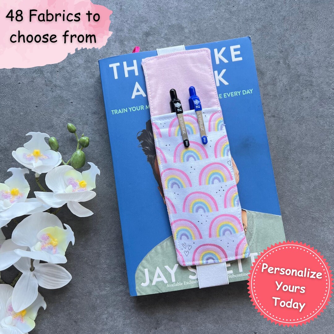 Fabric Bookmark With Pen Holder: Handmade Reader Gift, Made in USA - Etsy