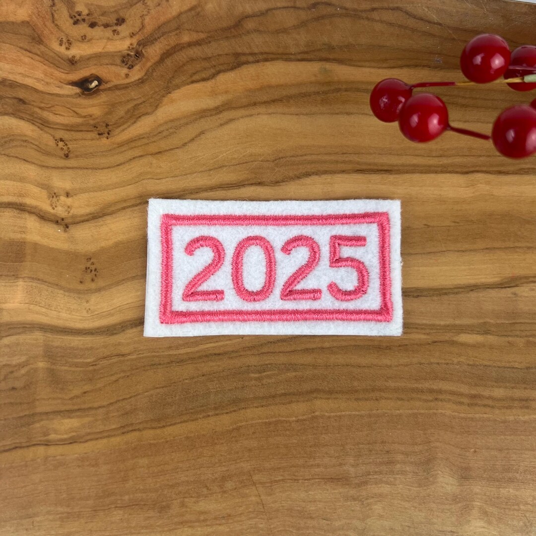 Iron on Year Patch, Custom Year Patch, Birthday Year Patch, Holiday ...