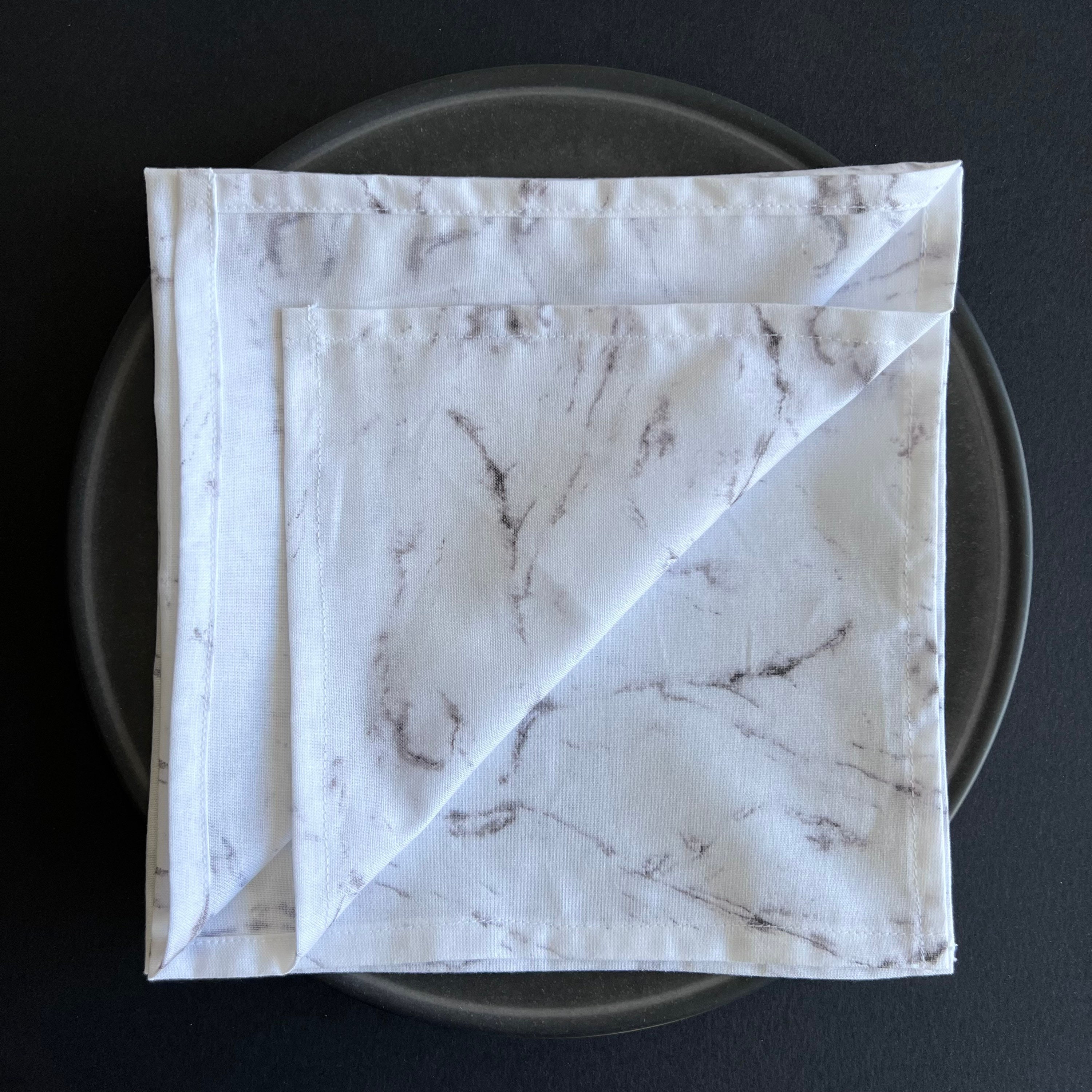 Royal White Marble Cloth Napkins Zero Waste Cotton Dinner - Etsy
