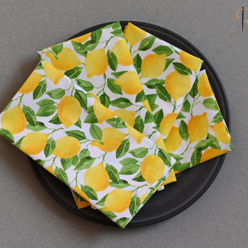 Lemon Napkins - Etsy