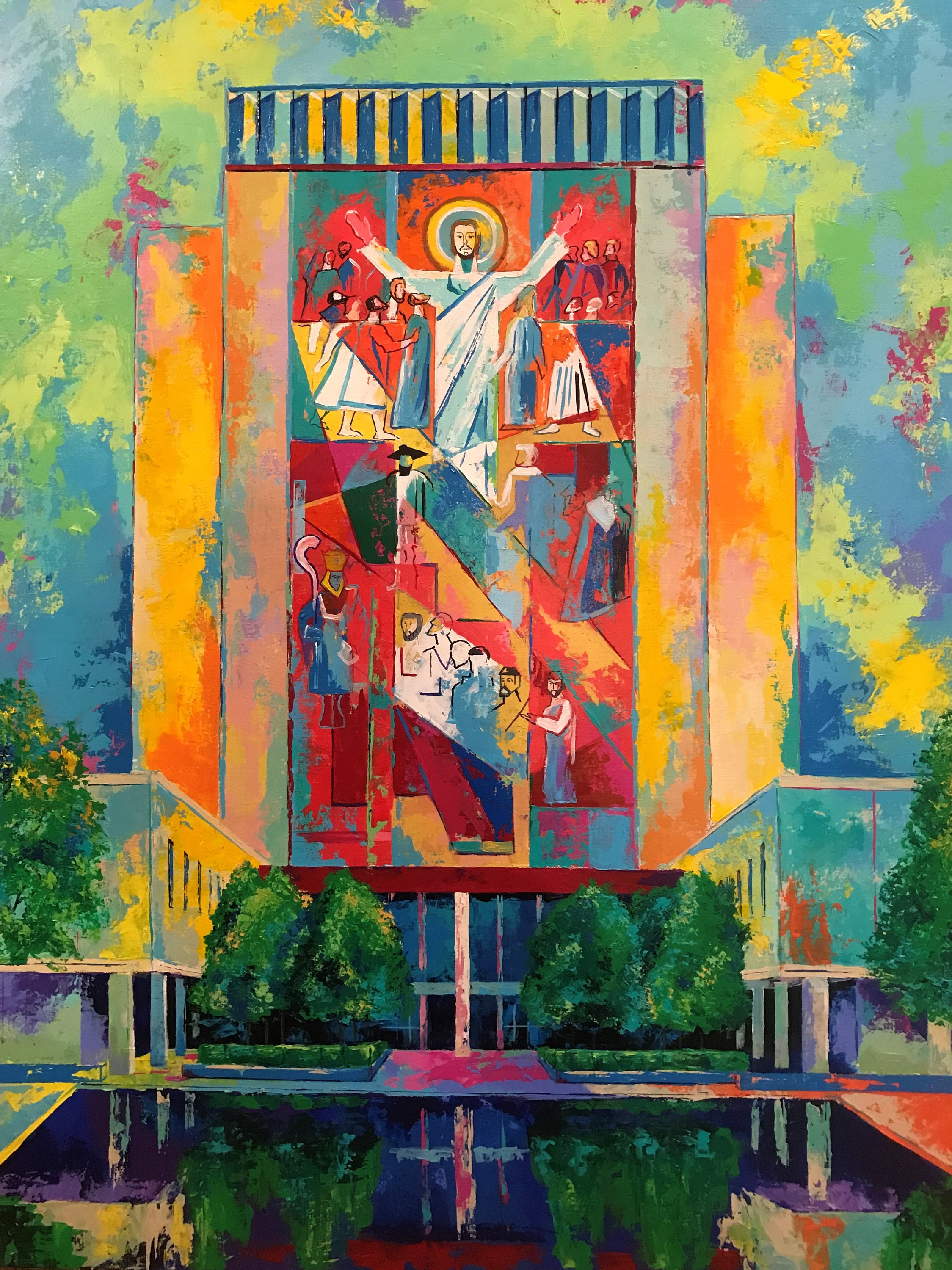 University of Notre Dame Touchdown Jesus 22x28 Gallery Wrapped Canvas ...
