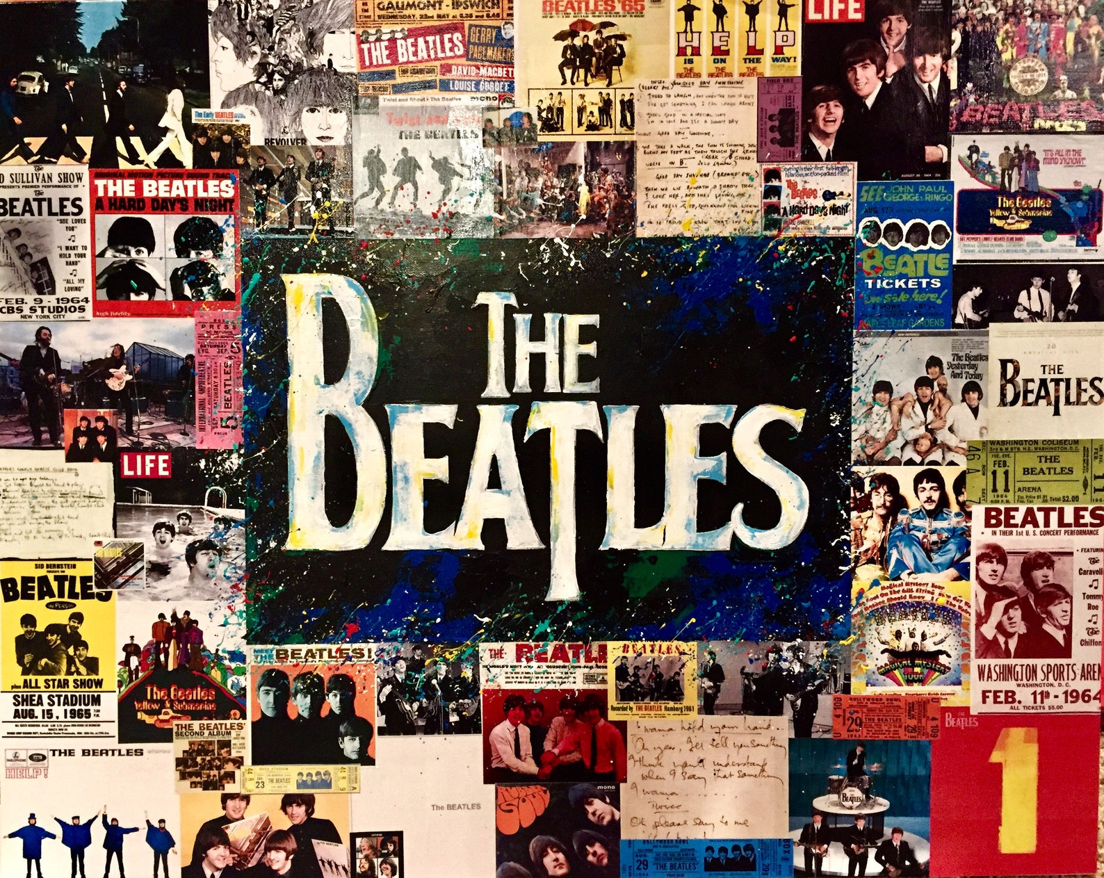 The Beatles Collage Gallery Wrapped Canvas Art Print - Etsy