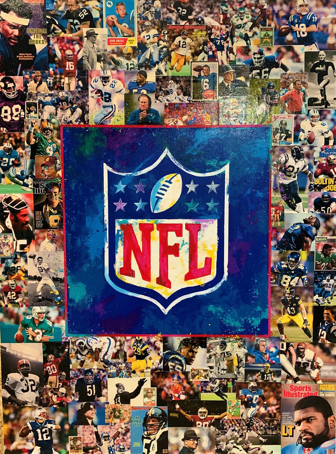 NFL All Time Greatest Players Gallery Wrapped Canvas - Etsy