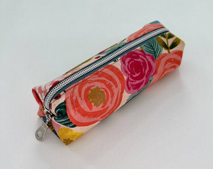 Large Floral Pencil Case / Rifle Paper Co / Pen Case / Makeup Pouch ...