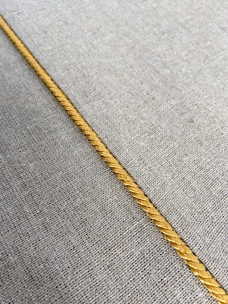 Satin Gold Cord Trim With Lip Twisted Rope Design for Edge - Etsy