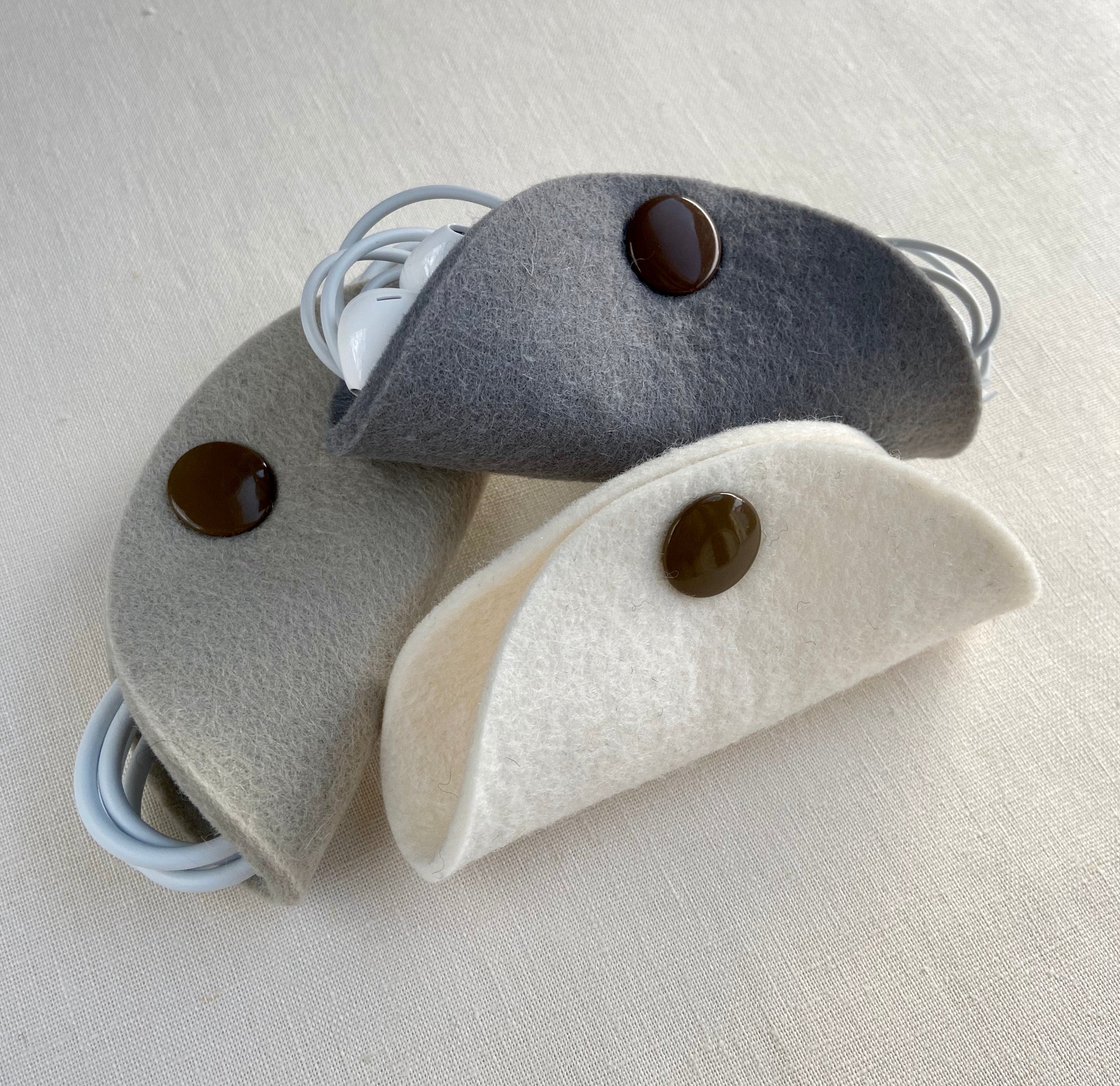 Set of 3 Wool Felt Cable Organizer Cable Wrap Cord Wrap | Etsy