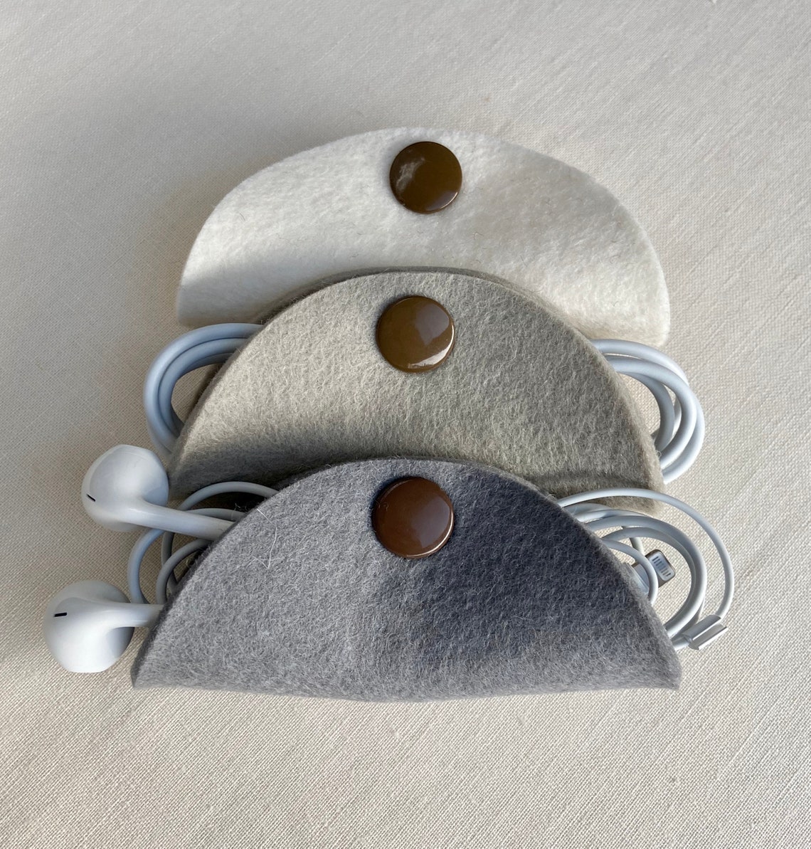 Set of 3 Wool Felt Cable Organizer Cable Wrap Cord Wrap - Etsy