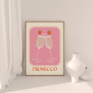 Prosecco Poster Champagne Bar Cart Printable Art Wine Wall - Etsy