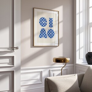 Blue Italy Poster Set Cheers Printable Art, Trendy Wall Art Ciao Print ...