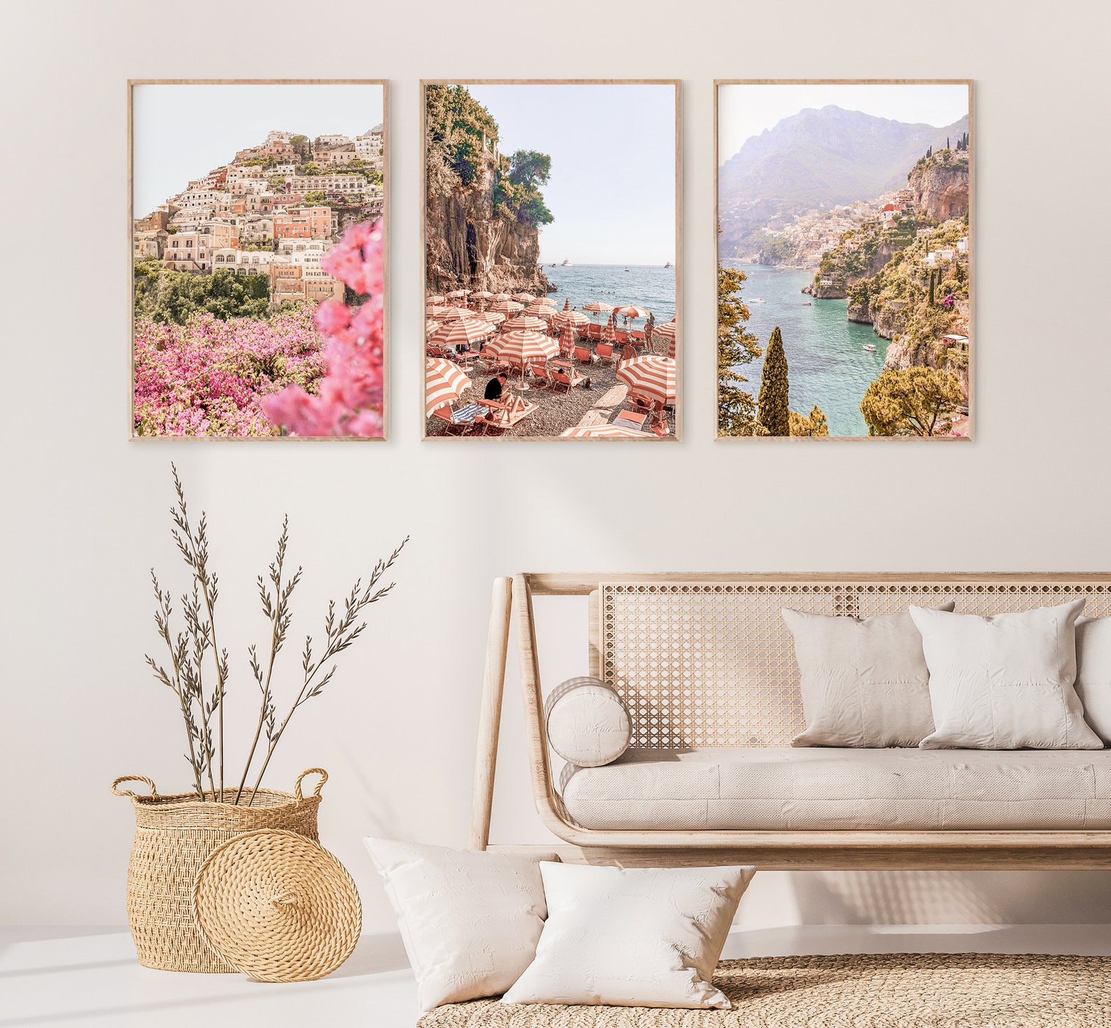 Positano Prints Set of 3 Prints Amalfi Coast Print Positano Wall Art ...