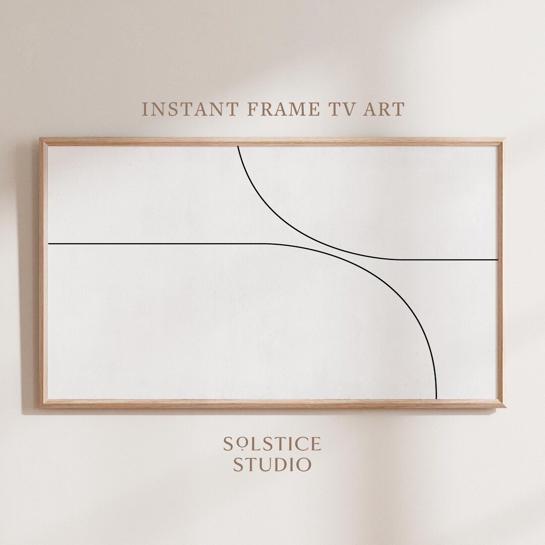 Frame TV Art | Minimal Line Art | Black and White Art | Minimal Print ...