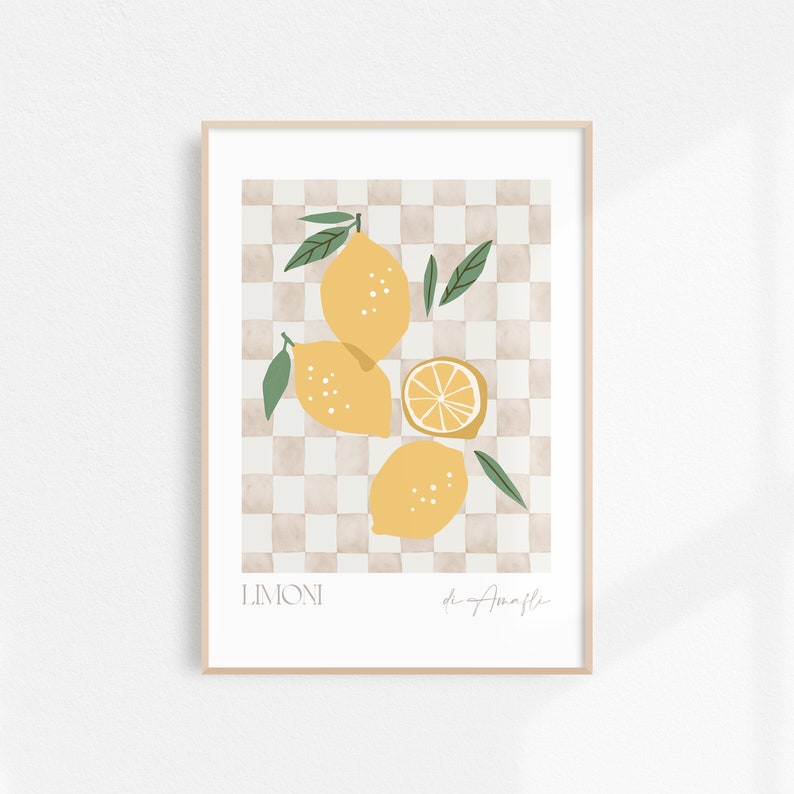 Aesthetic Kitchen Decor Lemons Poster Kitchen Wall Art - Etsy