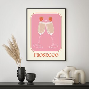 Prosecco Poster Champagne Bar Cart Printable Art Wine Wall - Etsy