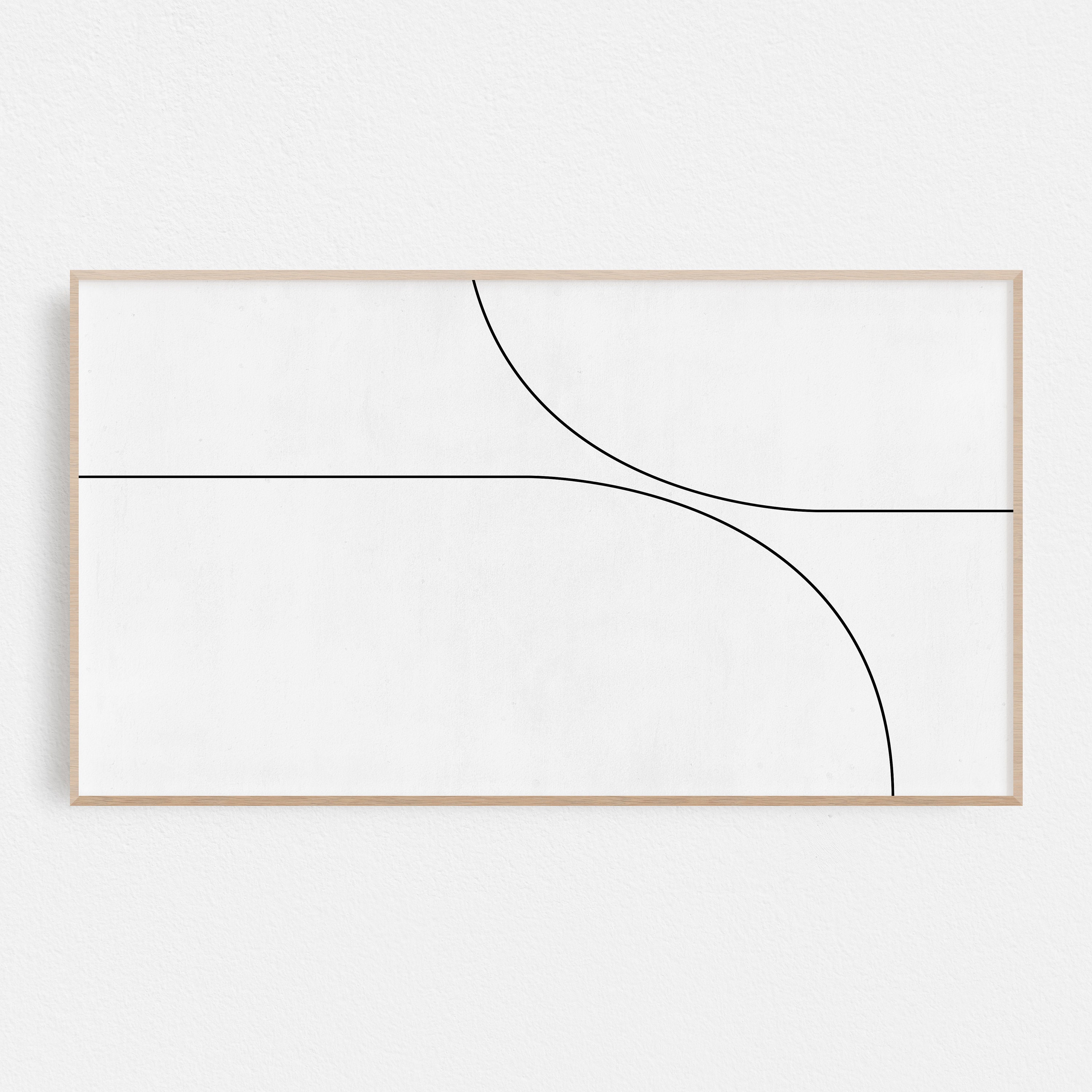 Frame TV Art | Minimal Line Art | Black and White Art | Minimal Print ...
