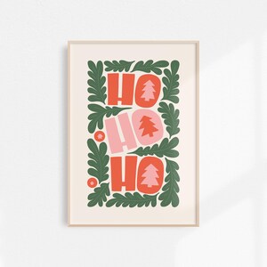 Retro Christmas Print Set of 3 Modern Christmas Printable Art, Trendy ...