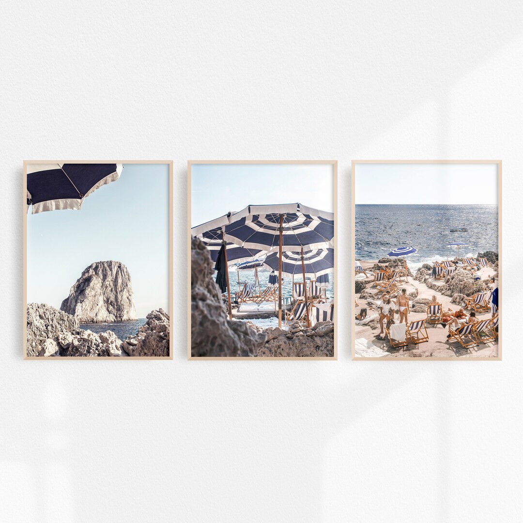 Capri Prints Set of 3 Amalfi Coast Printable Art, Vintage Italian ...