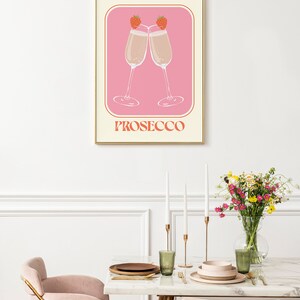 Prosecco Poster Champagne Bar Cart Printable Art Wine Wall - Etsy