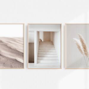 Neutral Prints Set of 3 Prints Minimalist Wall Art Nature Prints Modern ...
