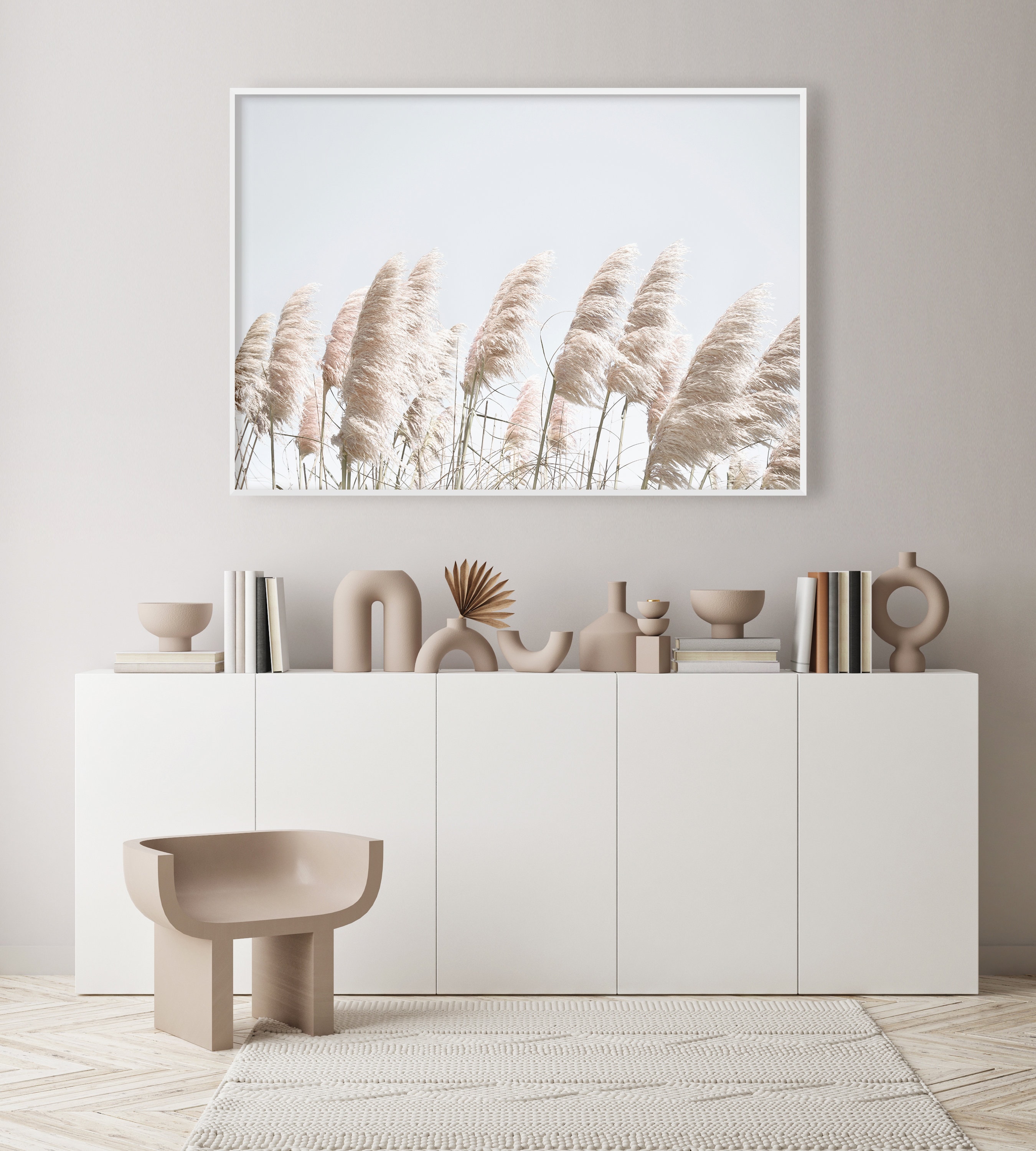 Pampas Grass Print Neutral Coastal Poster Beach Grass - Etsy
