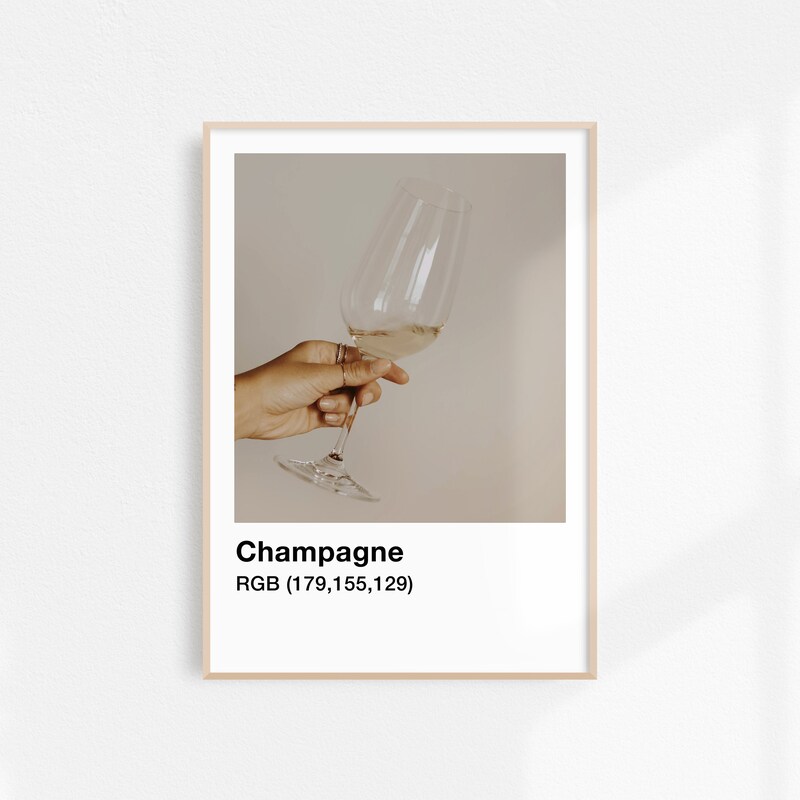 Champagne Print - Etsy