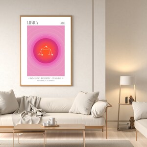 Libra Poster Aesthetic Room Decor Zodiac Printable Art Aura Poster ...