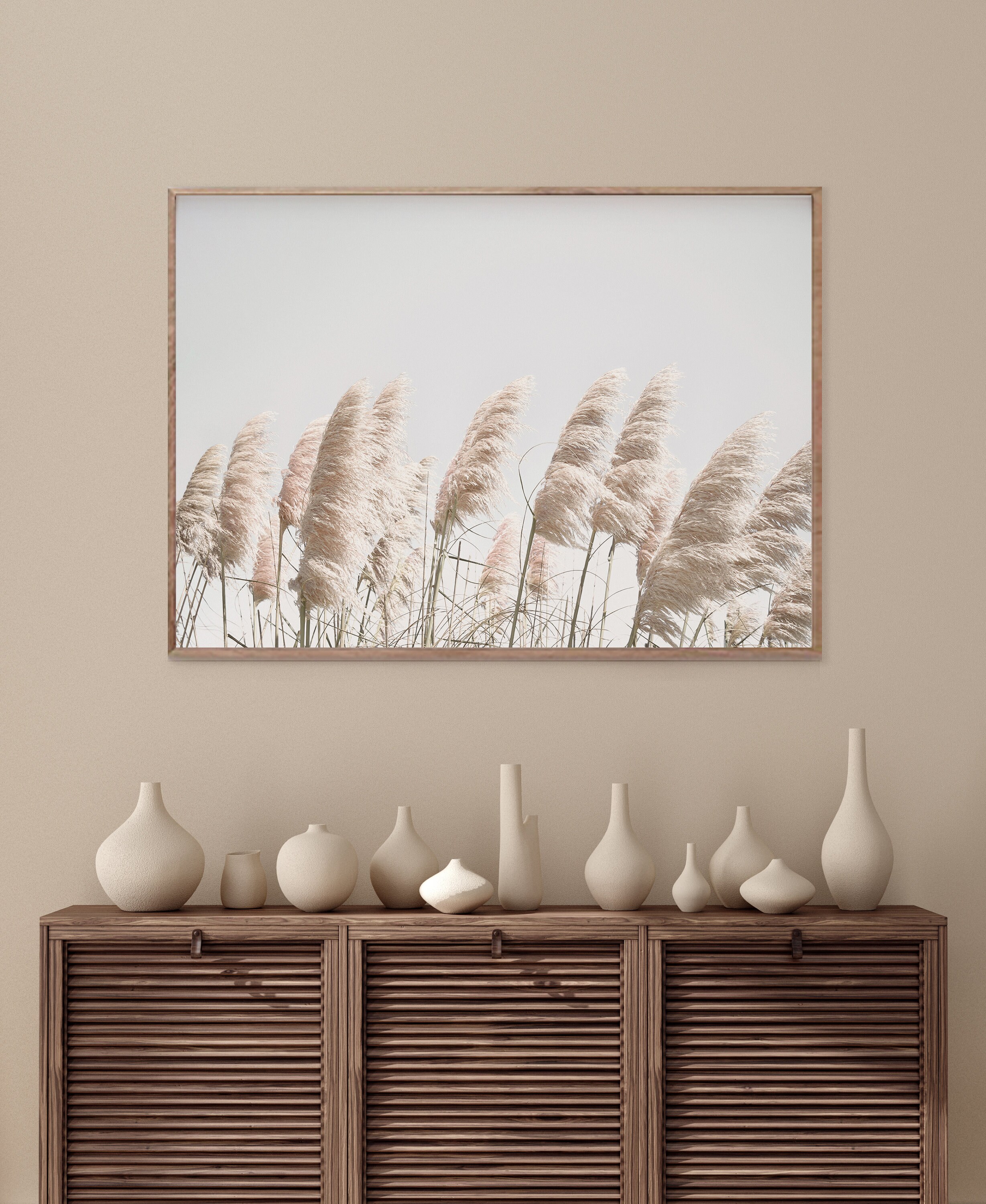 Pampas Grass Print Neutral Coastal Poster Beach Grass - Etsy