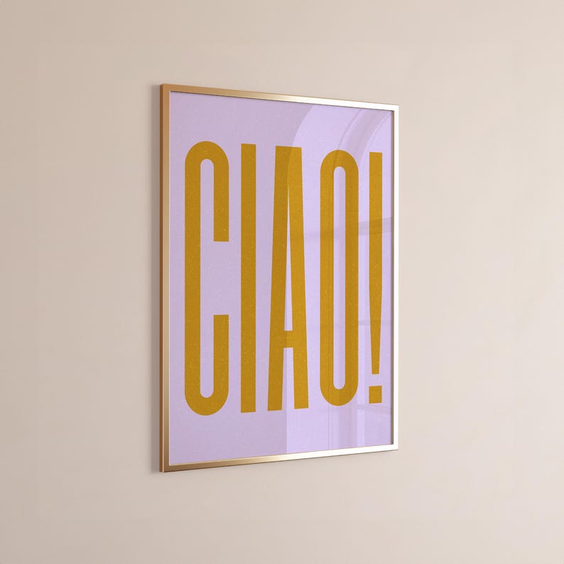 Ciao Print Retro Poster, Trendy Printable Wall Art Maximalist Wall Art ...