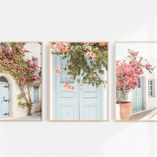 Set of 3 Mediterranean Prints Printable Coastal Wall Art - Etsy