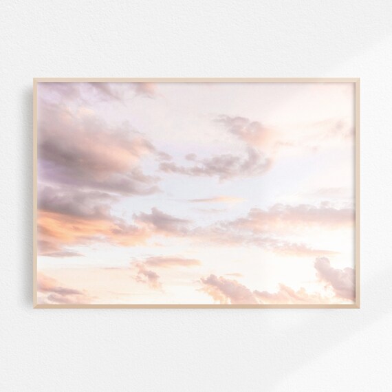 Sunset Clouds Print Sunset Photography Clouds Pastel Print | Etsy