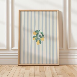 Watercolor Lemon Print Kitchen Wall Art, Grandmillennial Decor Lemon ...