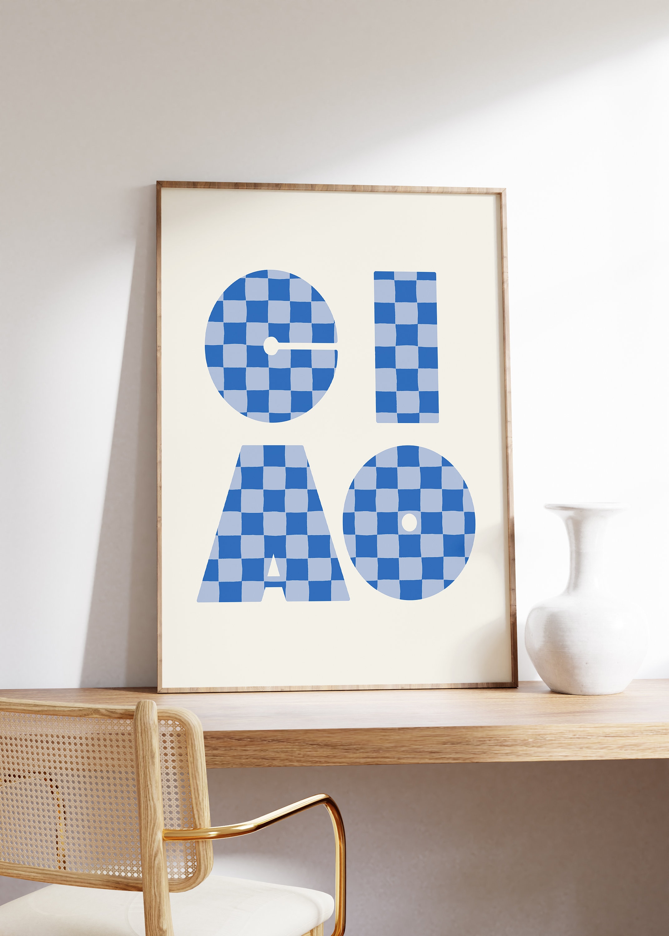 Blue Italy Poster Set Cheers Printable Art, Trendy Wall Art Ciao Print ...