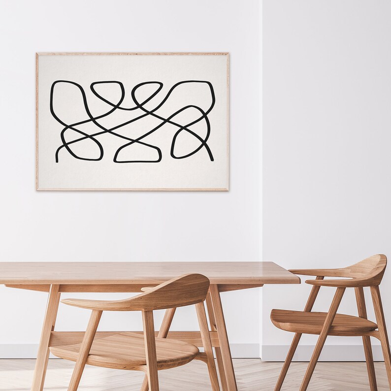 Continuous Line Art Abstract Line Drawing Simple Line Art - Etsy