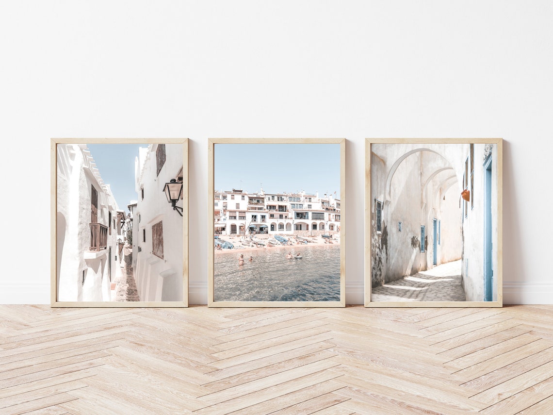 Mallorca Prints Set of 3 Prints Spain Print Beach Wall - Etsy