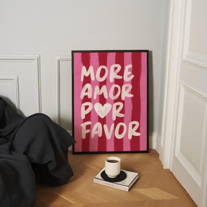 Retro Valentines Wall Decor Set of 8 Printable Romantic Posters Cute ...