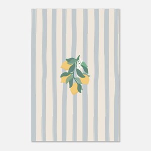 Watercolor Lemon Print Kitchen Wall Art, Grandmillennial Decor Lemon ...