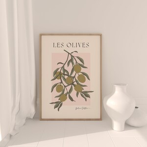 Olives Print Kitchen Wall Art Kitchen Poster Aesthetic Dining Wall Art ...