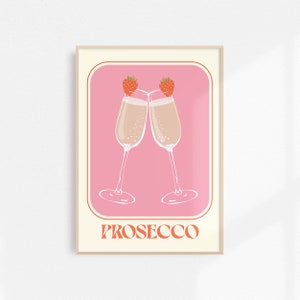 Prosecco Poster Champagne Bar Cart Printable Art Wine Wall - Etsy