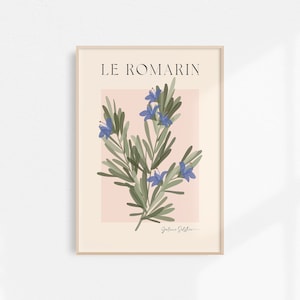 Rosemary Print Herb Printable Art French Kitchen Print Botanical Dining ...