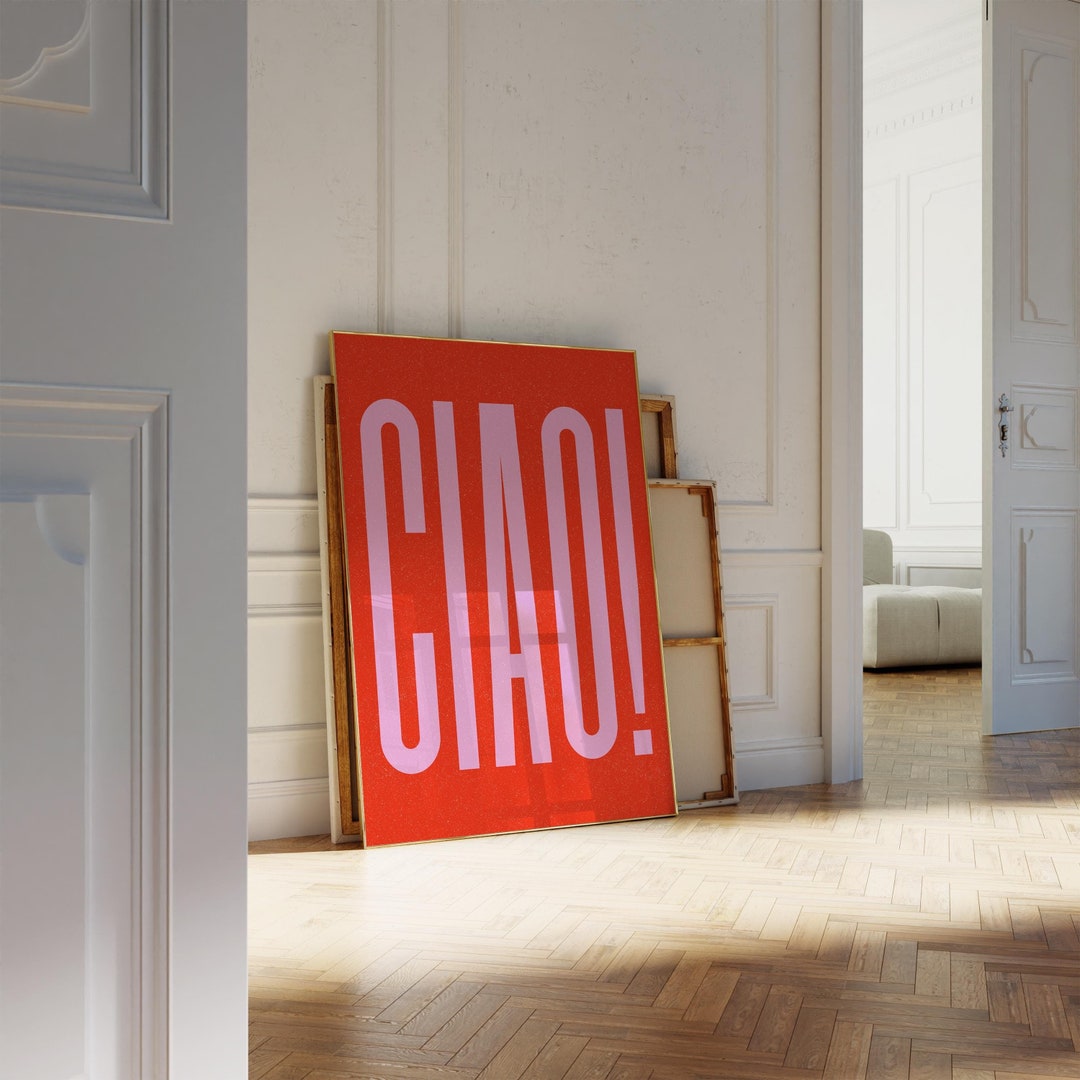 Ciao Print Retro Poster, Trendy Printable Wall Art Maximalist Wall Art ...