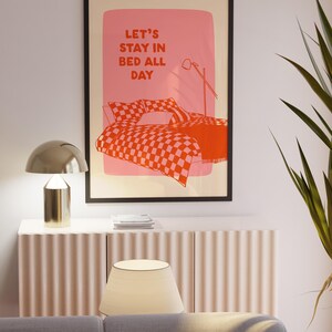 Let’s Stay in Bed Printable Art Cute Bedroom Wall Art, Trendy Bedroom ...