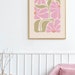 Pastel Pink & Green Floral Printable Art Retro Flower Poster - Etsy