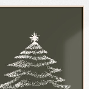 Christmas Tree Printable Art Modern Minimalist Christmas Wall Art ...
