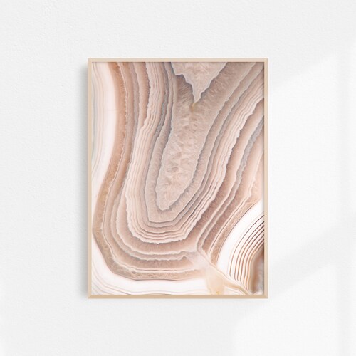 Geode Wall Art Agate Print Boho Wall Art Pink Geode - Etsy