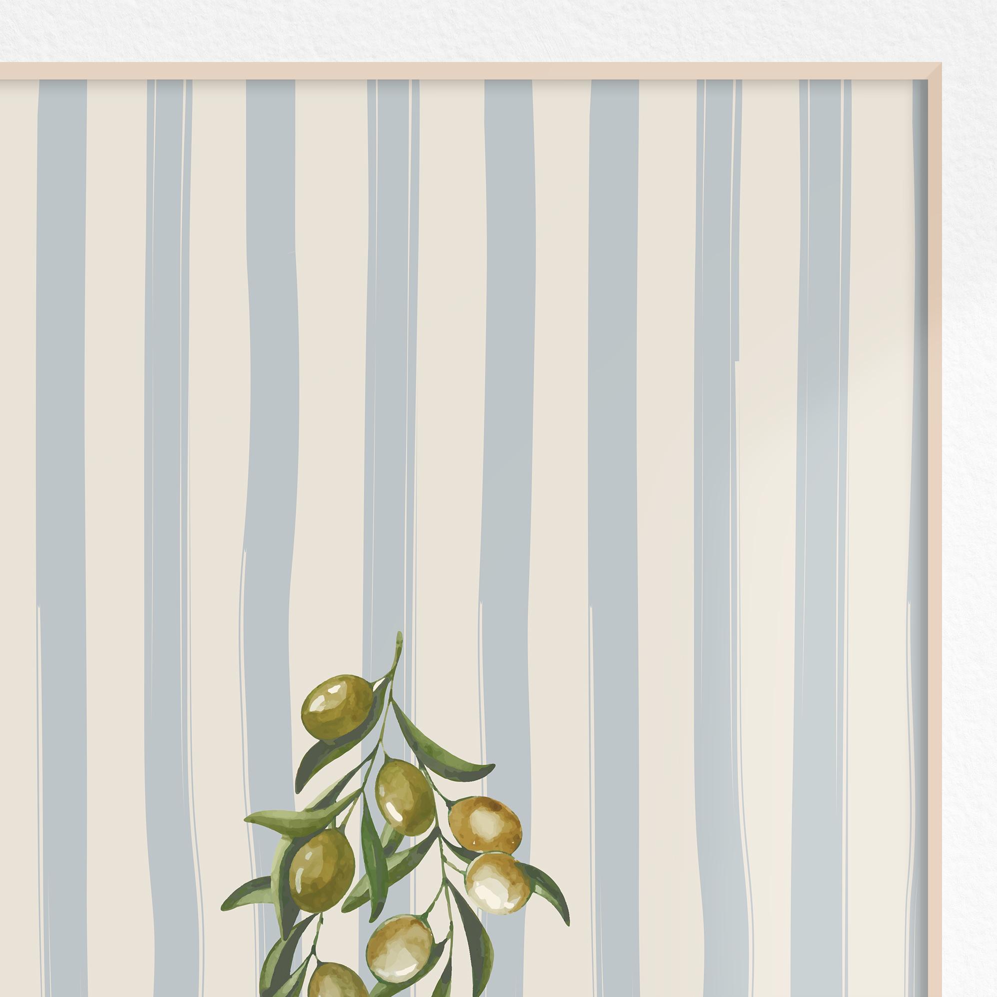 Olives Print: Mediterranean Kitchen Art, Framed Olives Painting ...