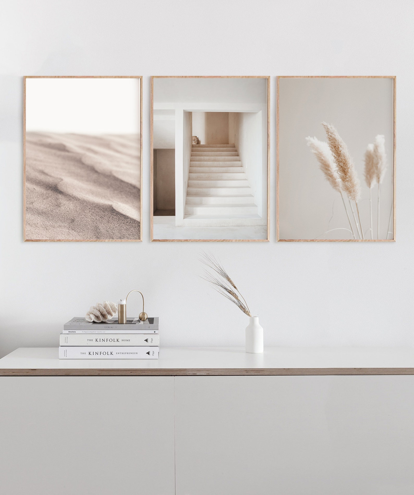 Neutral Prints Set of 3 Prints Minimalist Wall Art | Etsy