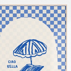 Ciao Bella Print Italy Poster Trendy Printable Art, Beach Umbrella ...