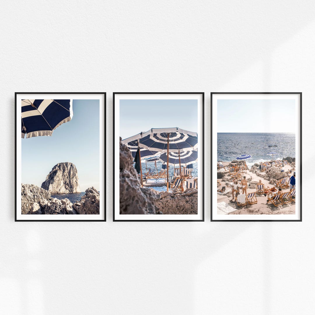 Capri Prints Set of 3 Amalfi Coast Printable Art, La Fontelina ...