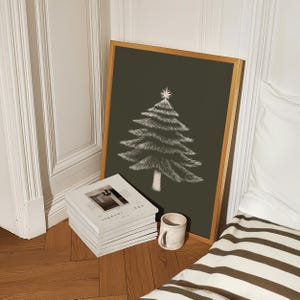 Christmas Tree Printable Art Modern Minimalist Christmas Wall Art ...