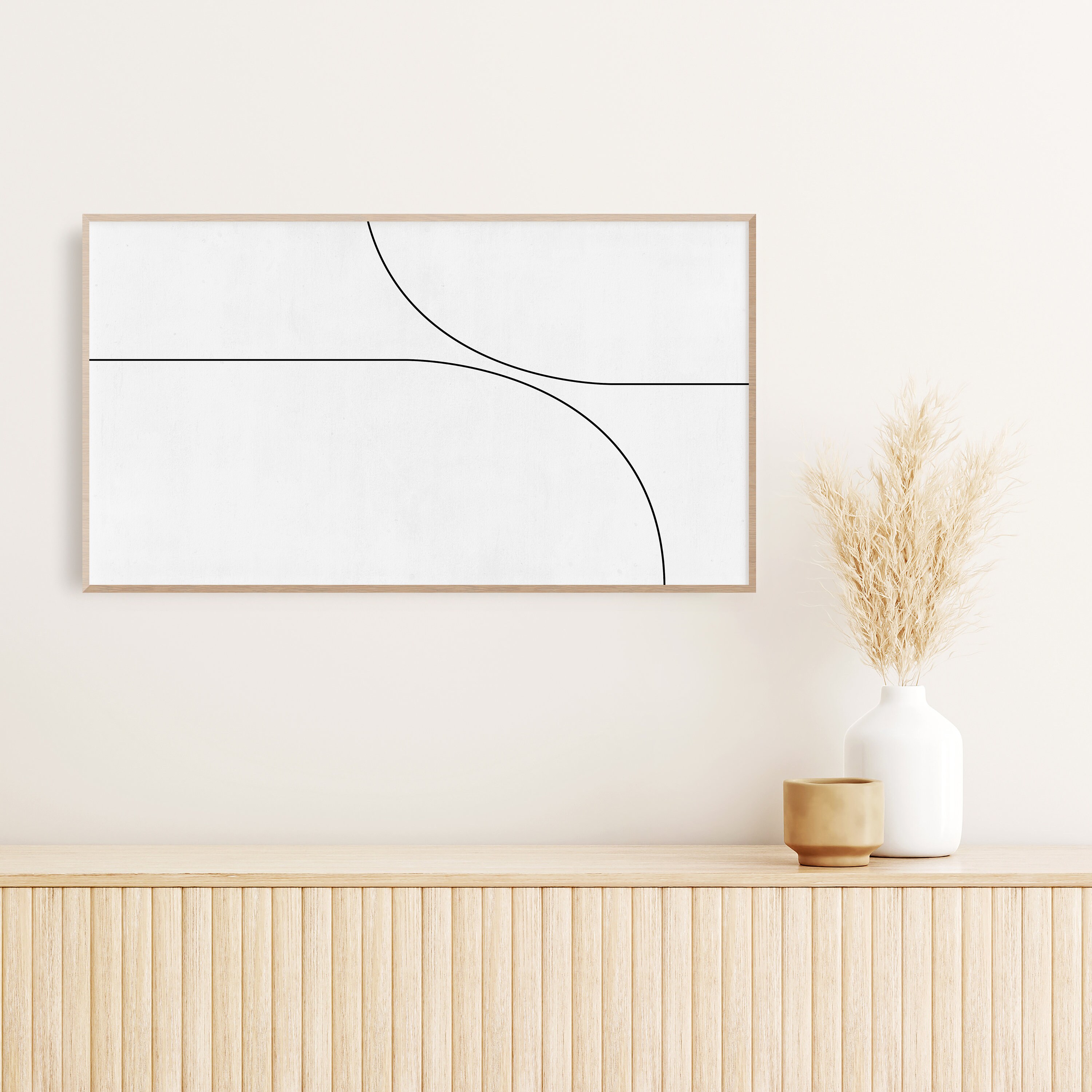Frame TV Art | Minimal Line Art | Black and White Art | Minimal Print ...